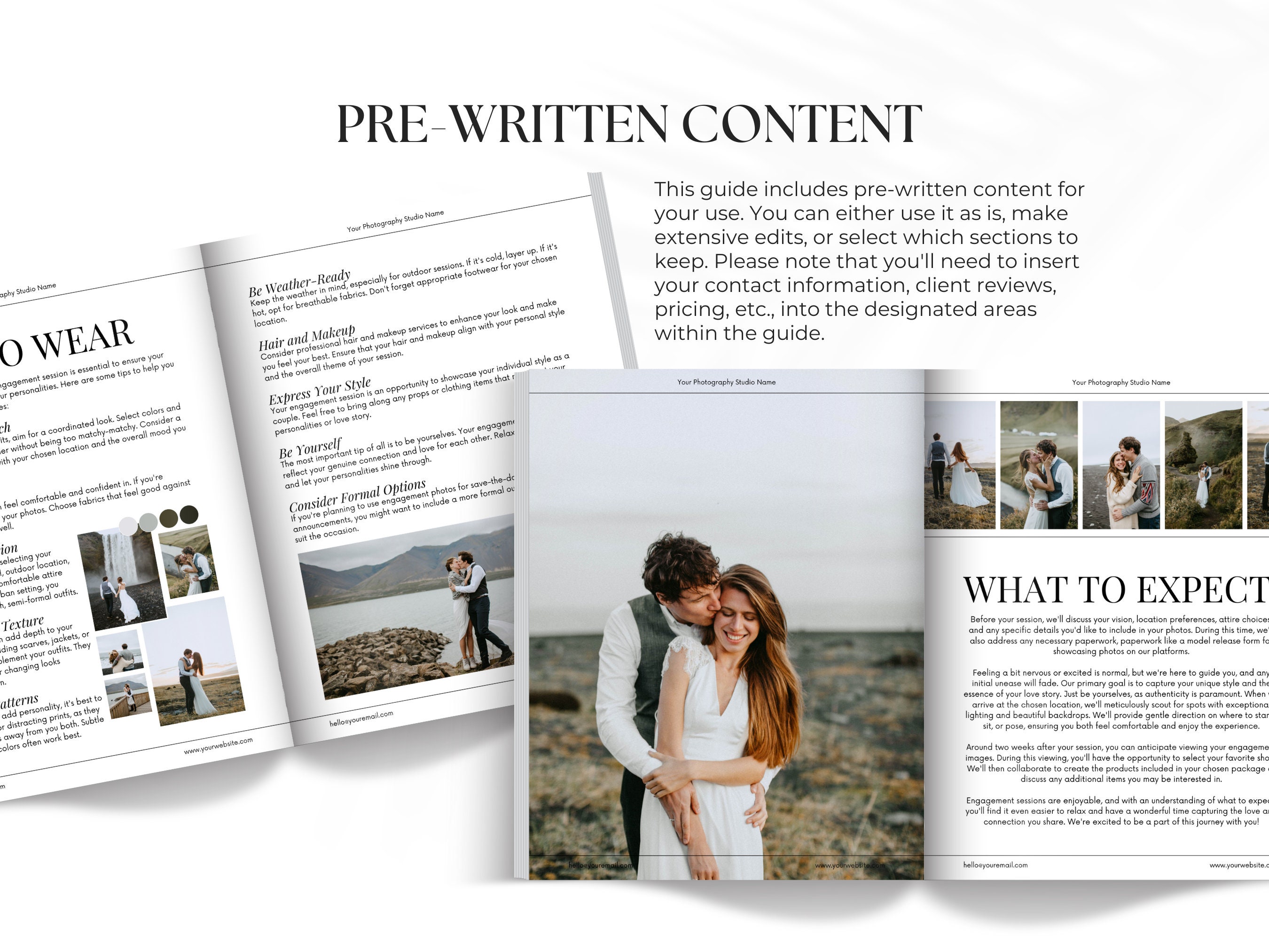 Engagement Session Style Guide, Engagement Pricing Guide, Couples ...