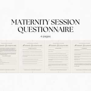 Maternity Photography Forms, Maternity Photography Contract, Maternity ...