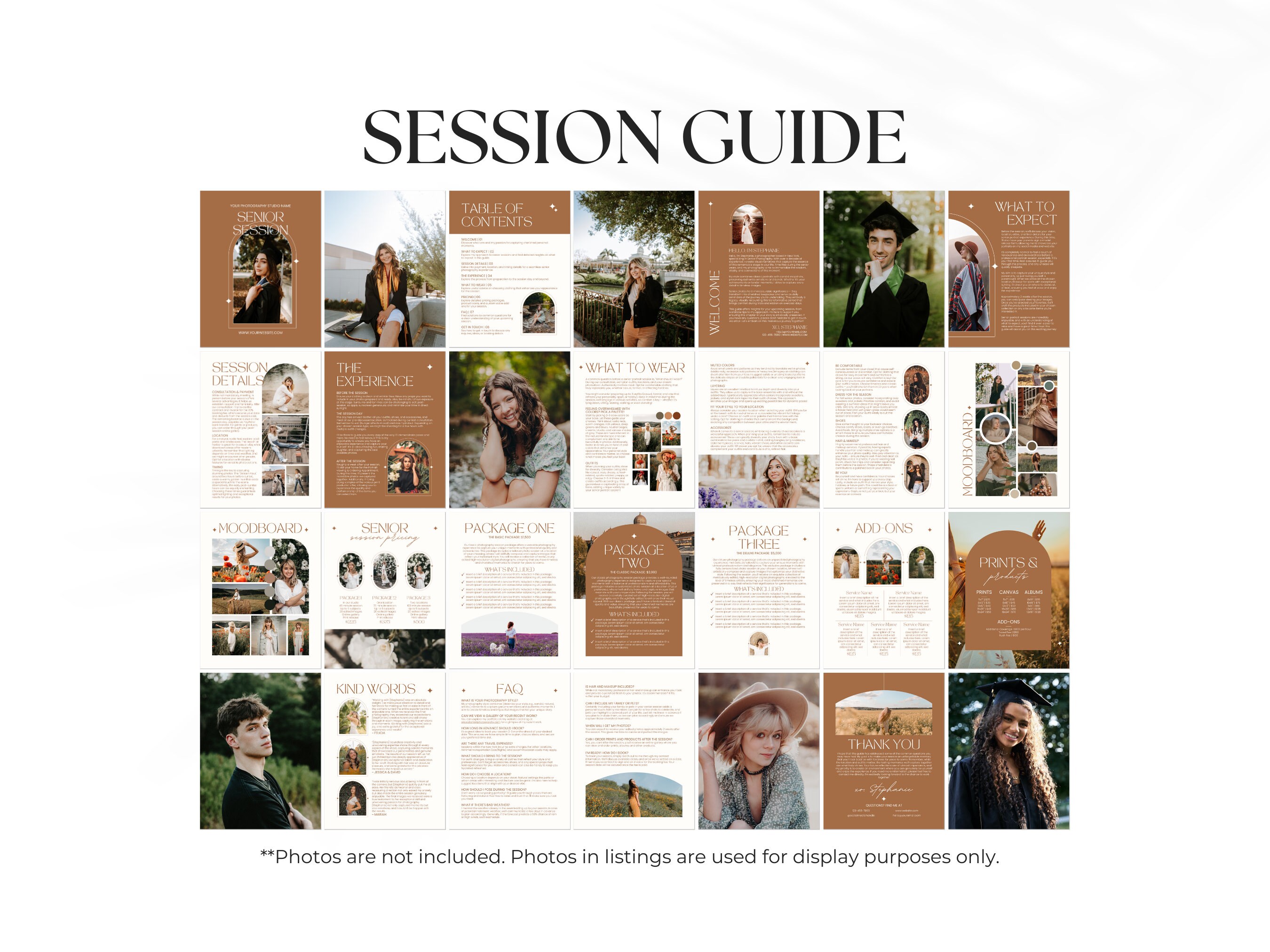 Senior Session Guide, Senior Photography Style Guide, Senior Grad ...
