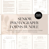 Senior Session Questionnaire, Questionnaire for Photography Template ...