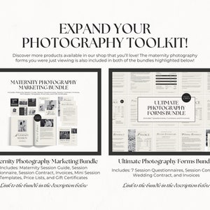 Maternity Photography Forms, Maternity Photography Contract, Maternity ...