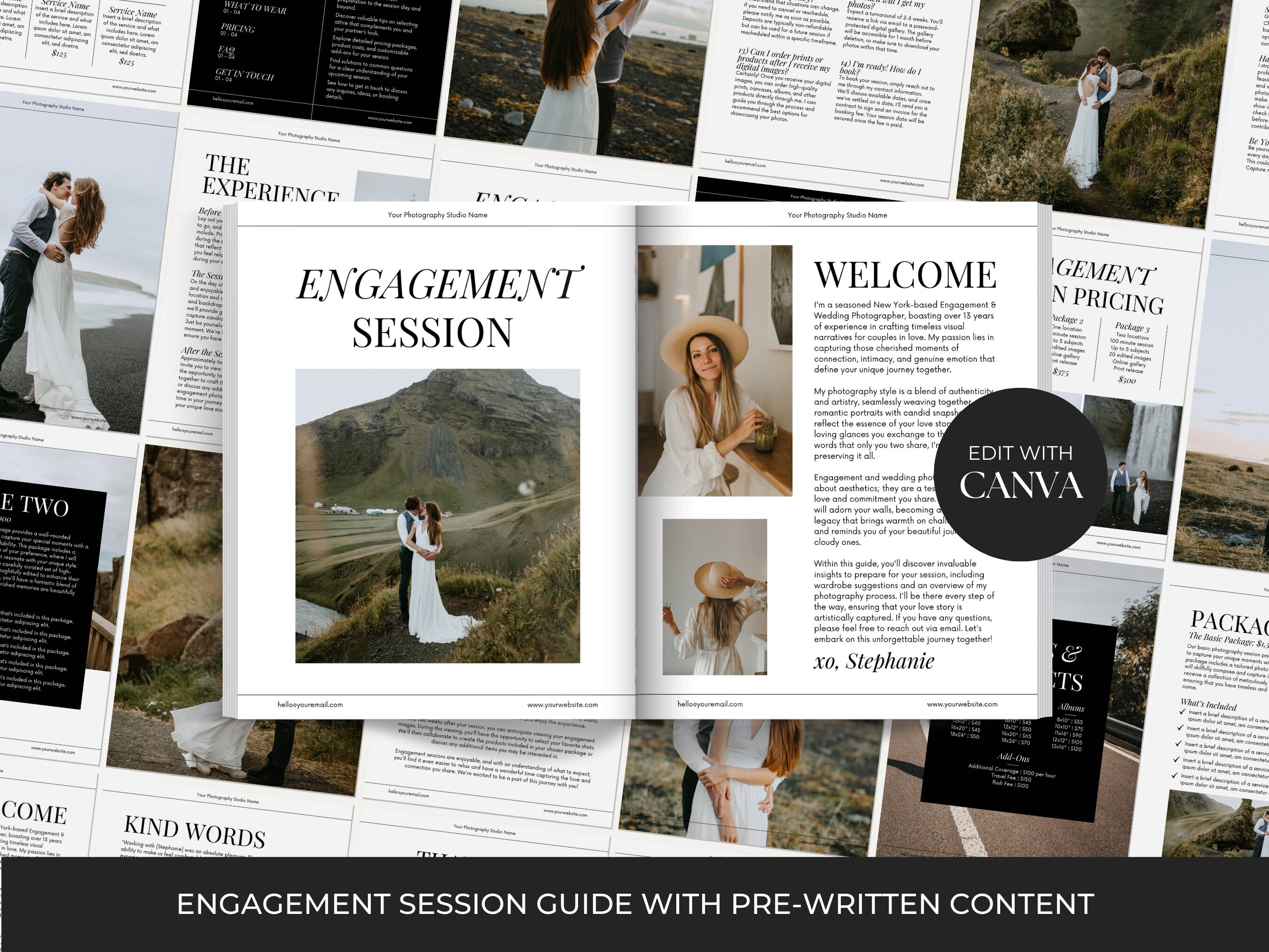 Canva Ultimate Photography Bundle, Photography Welcome Guide, Client ...