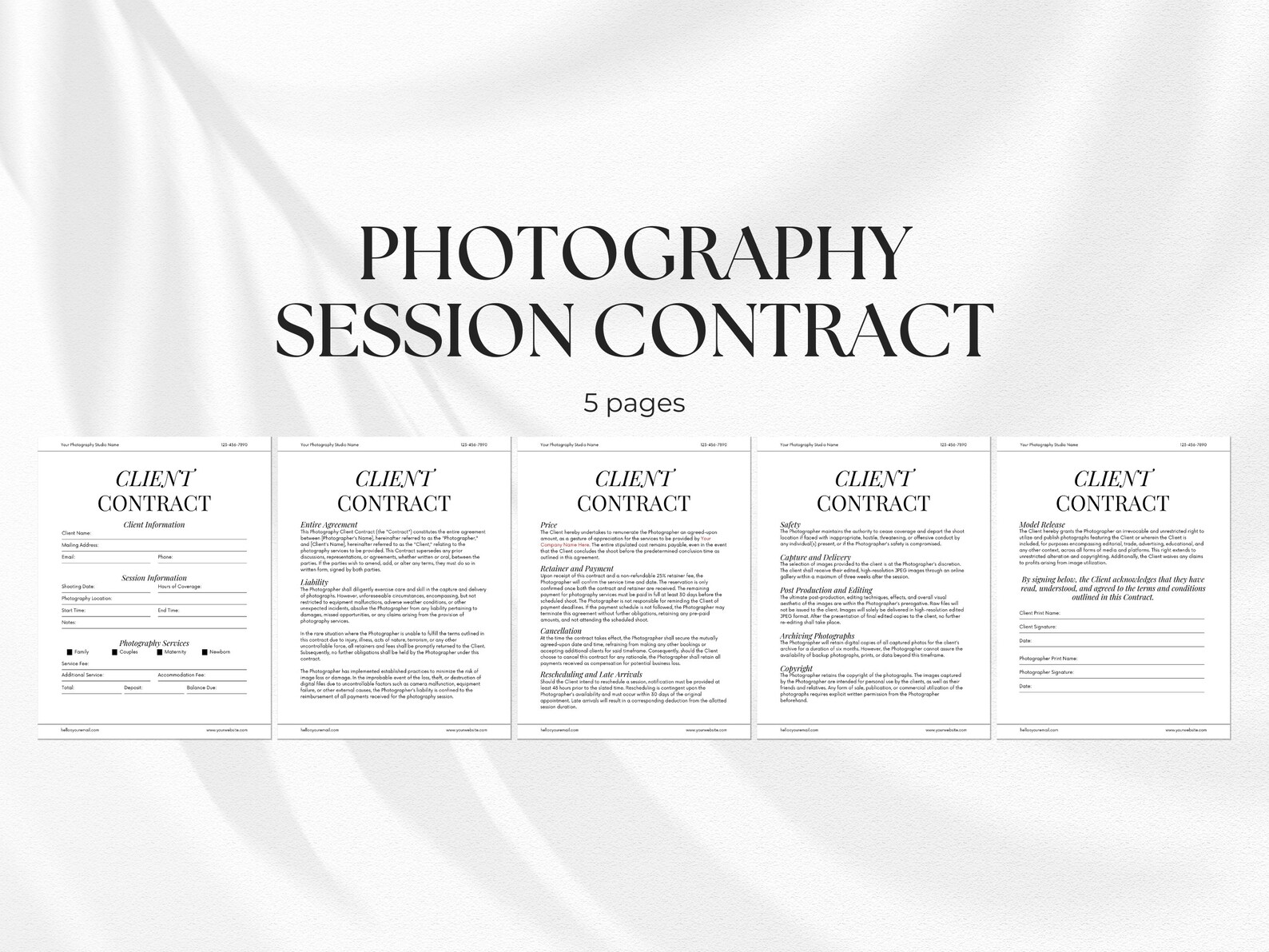 Boudoir Photography Forms Bundle, Boudoir Client Questionnaire ...