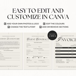 Maternity Photography Forms, Maternity Photography Contract, Maternity ...