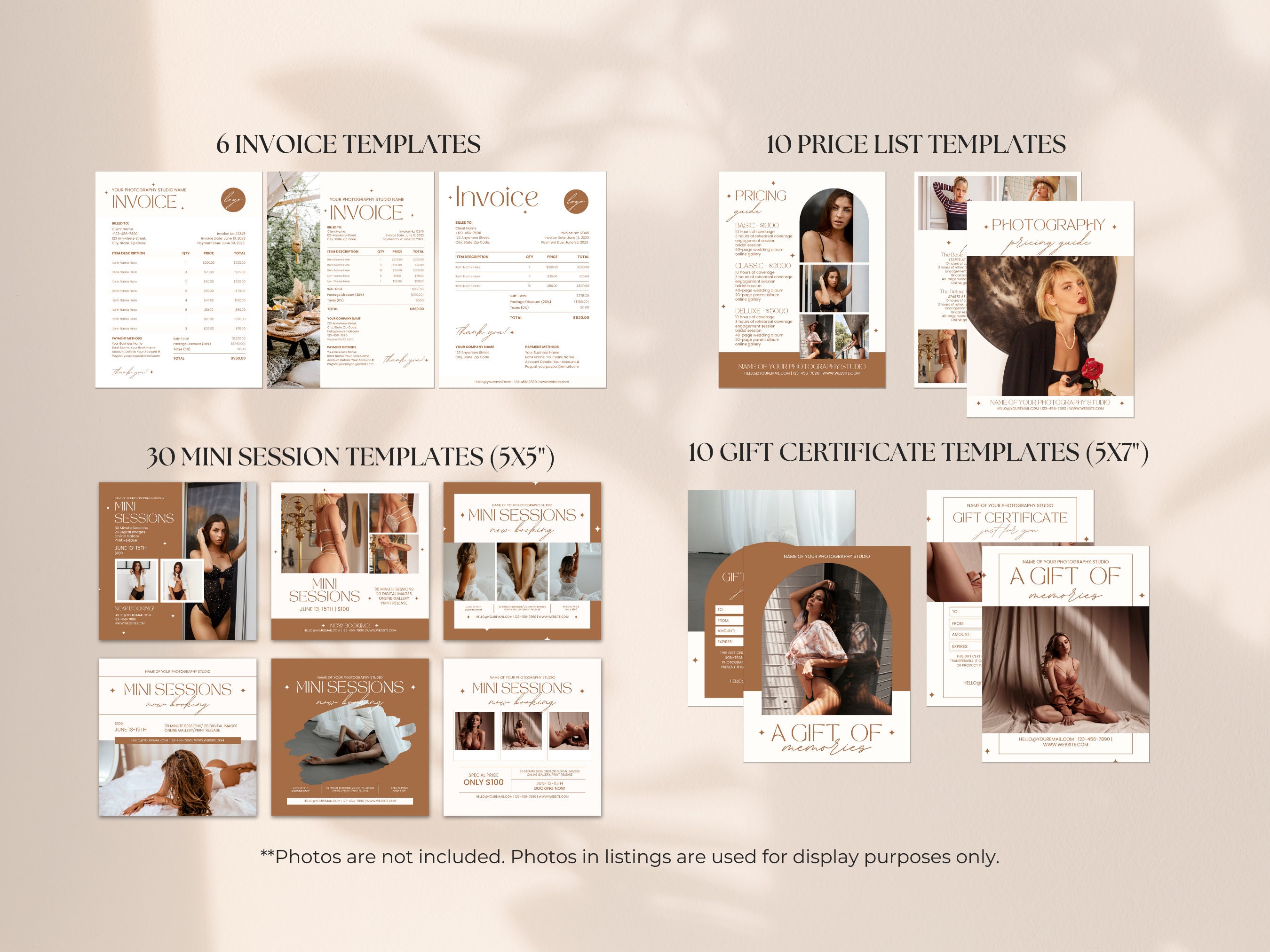 Canva Boudoir Photography Template Bundle, Boudoir Session Guide ...