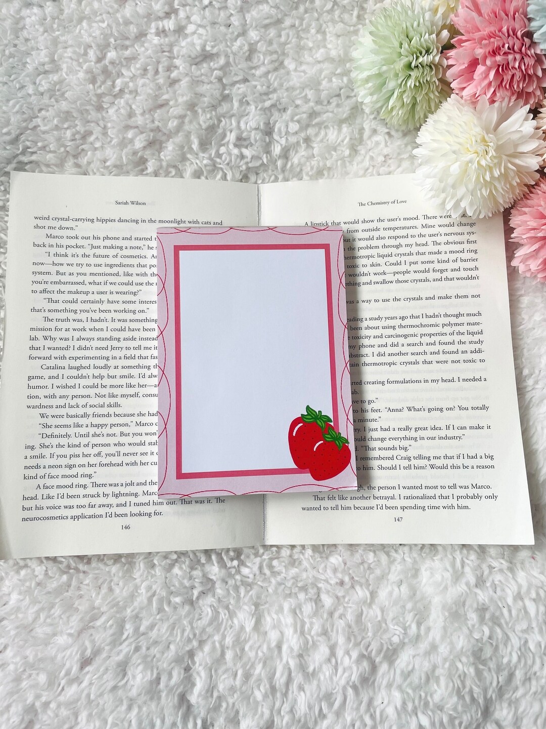 Strawberry Notepad - Etsy