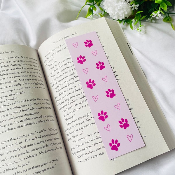 Paw Print Bookmark - Etsy