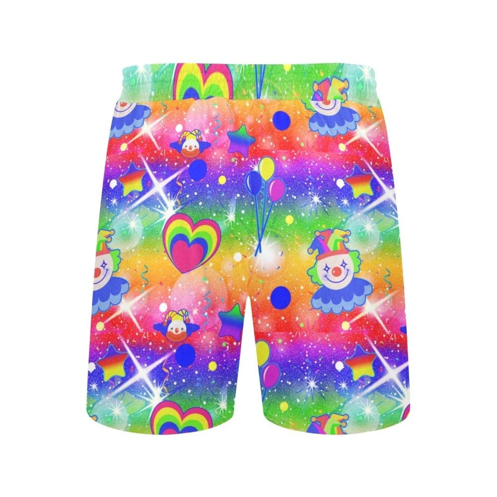 Rainbow Clowncore Mens Shorts, Clowncore Aesthetic, Clown Kei Fashion ...