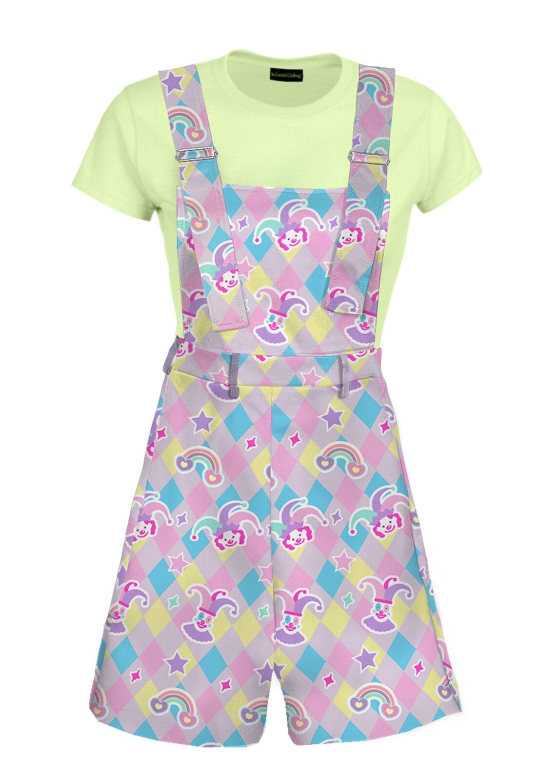 Kawaii Clowncore Pattern Overalls - Etsy