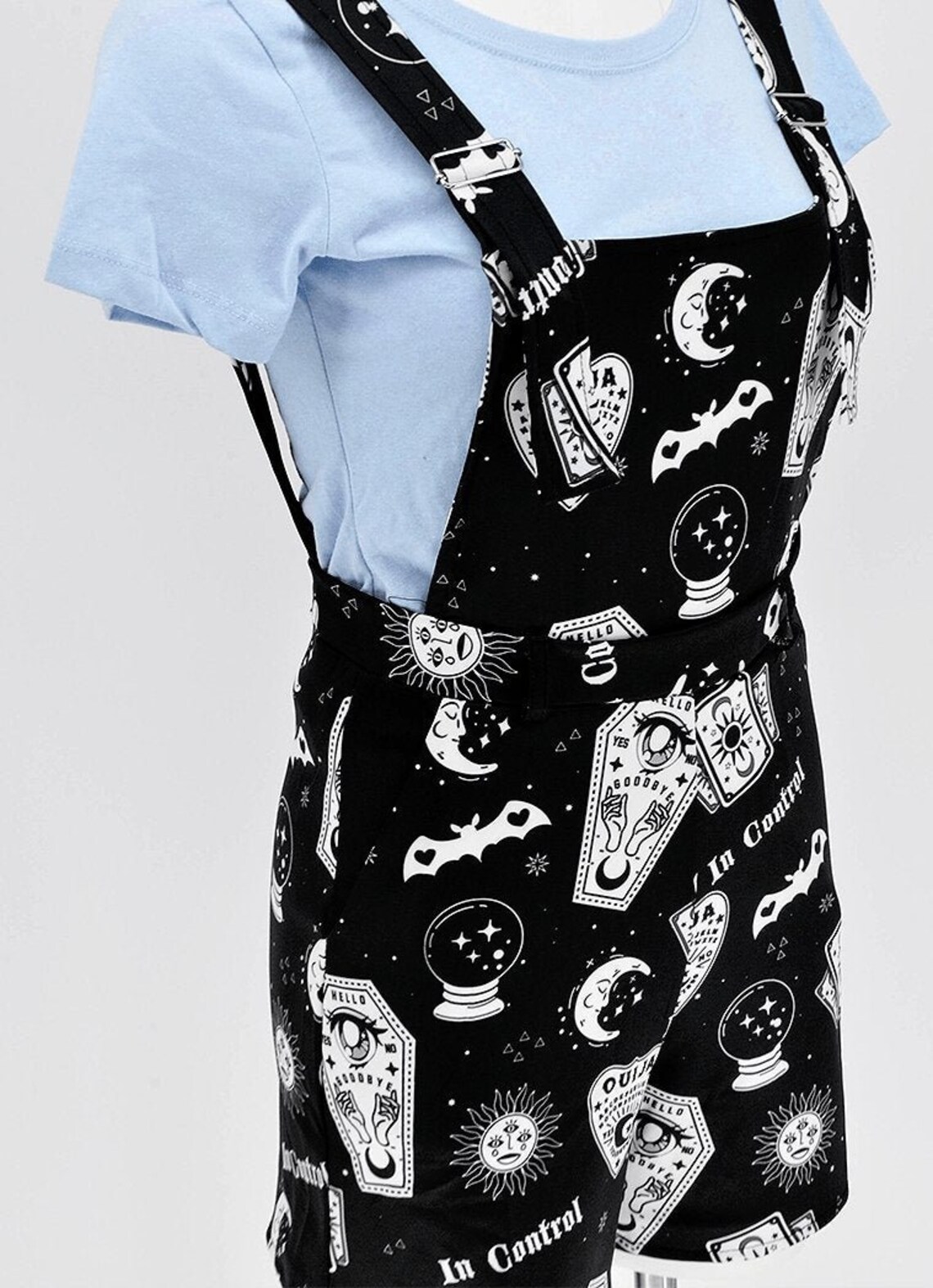 Psychic Fortune Overalls Goth Aesthetic, Gothic Overalls, up to 5X Plus ...