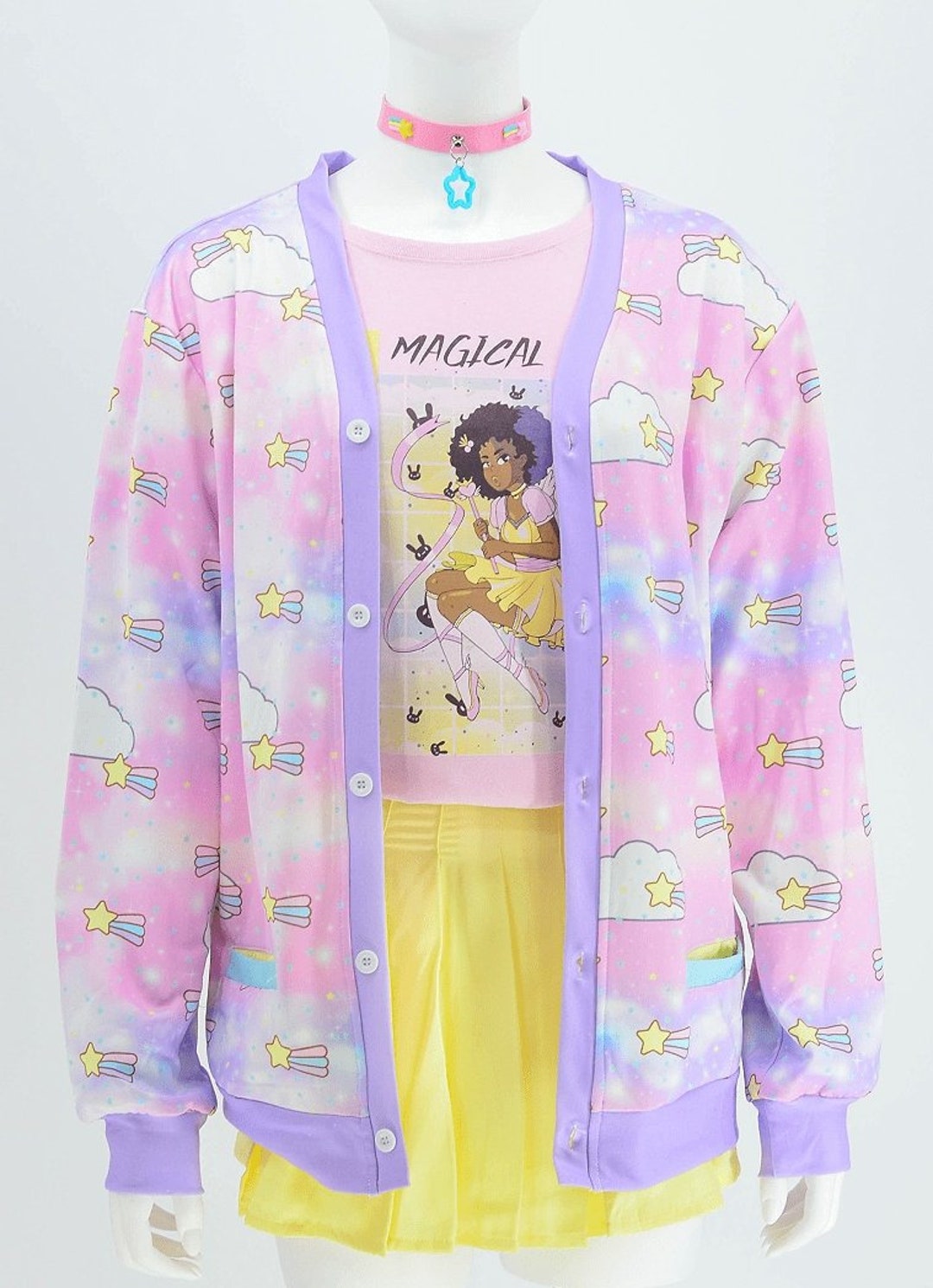 Fairy Kei Kawaii Cardigan Sweater Kawaii Style Clothing Sweater Cute ...