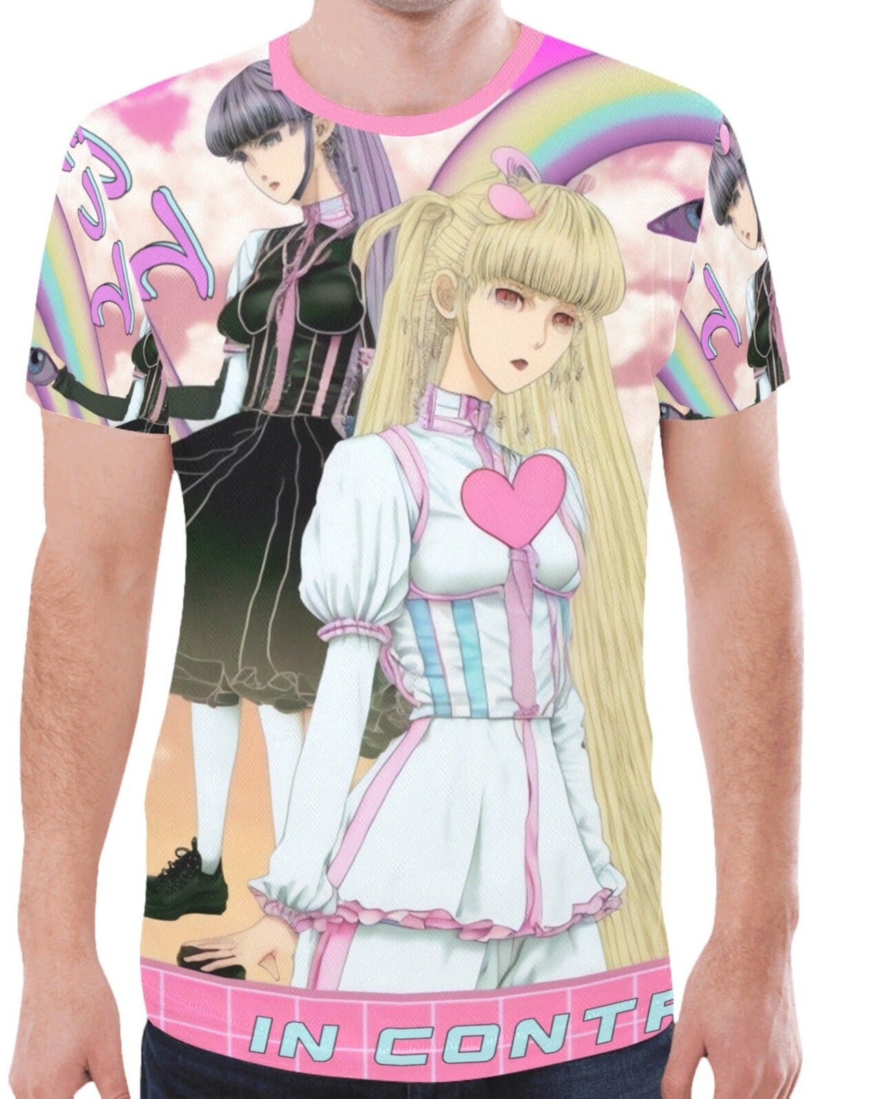 Weirdcore Kawaii Rainbow T-shirt Aesthetic Tops, Alt Tops, Weirdcore ...