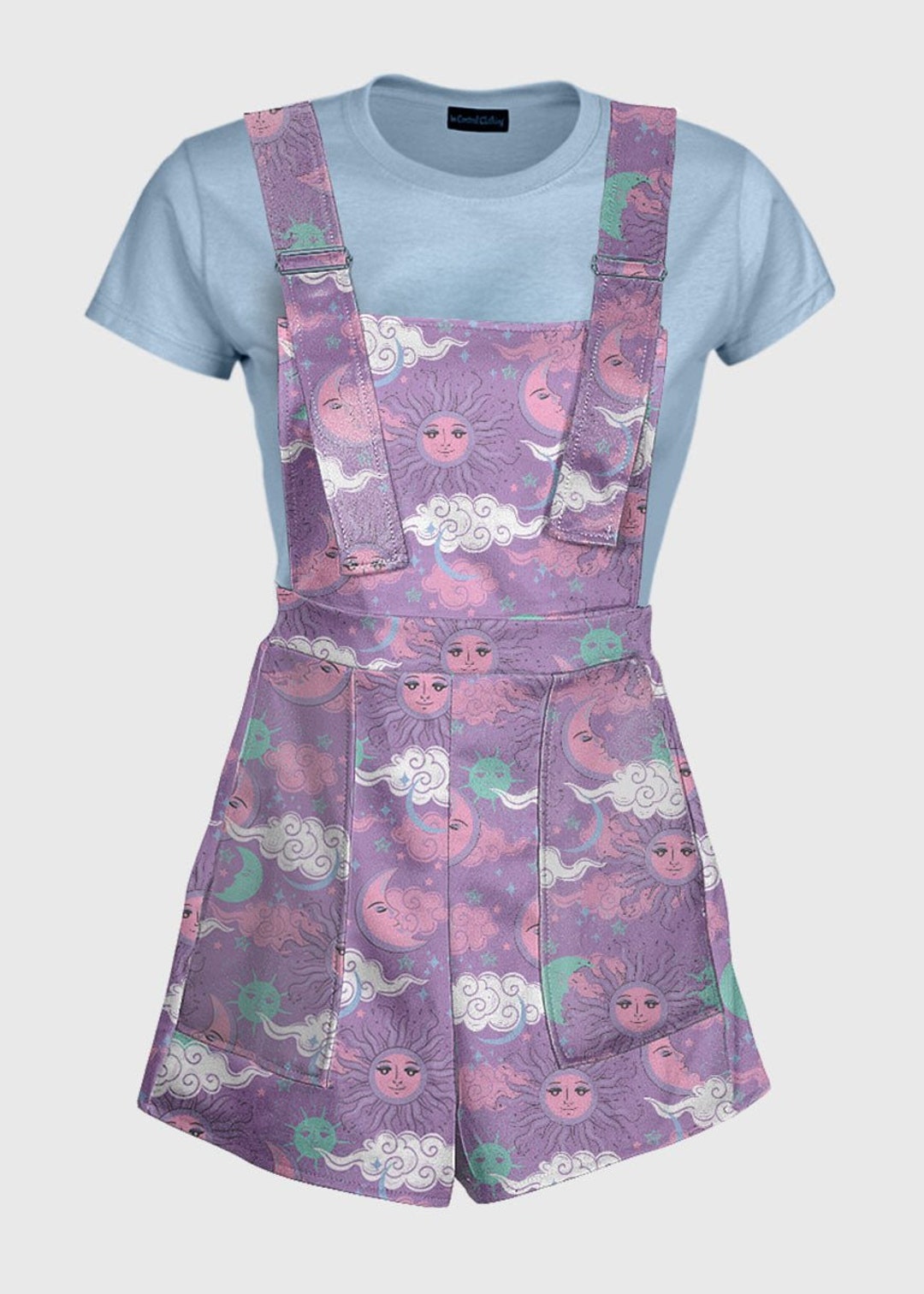 Pastel Celestial Pattern Overalls - Etsy