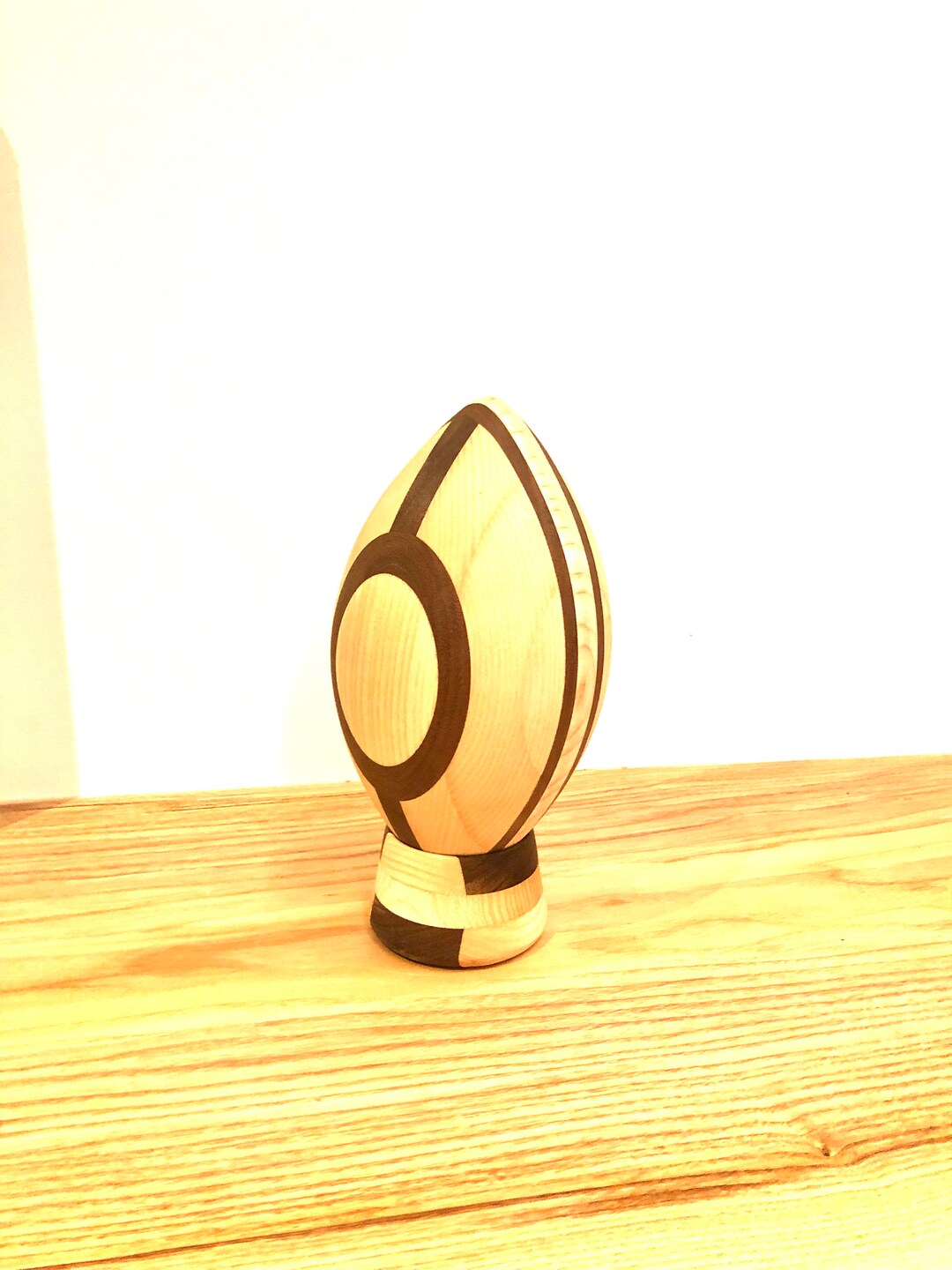 Solid Wood Rugby Ball - Etsy