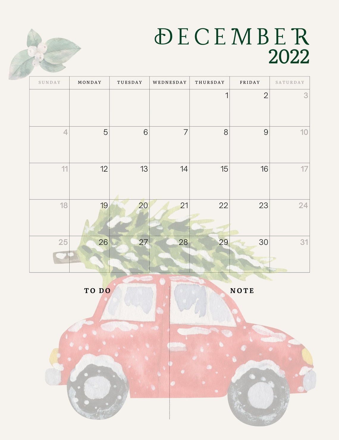 Cute Christmas Planners and Notes Package - Etsy