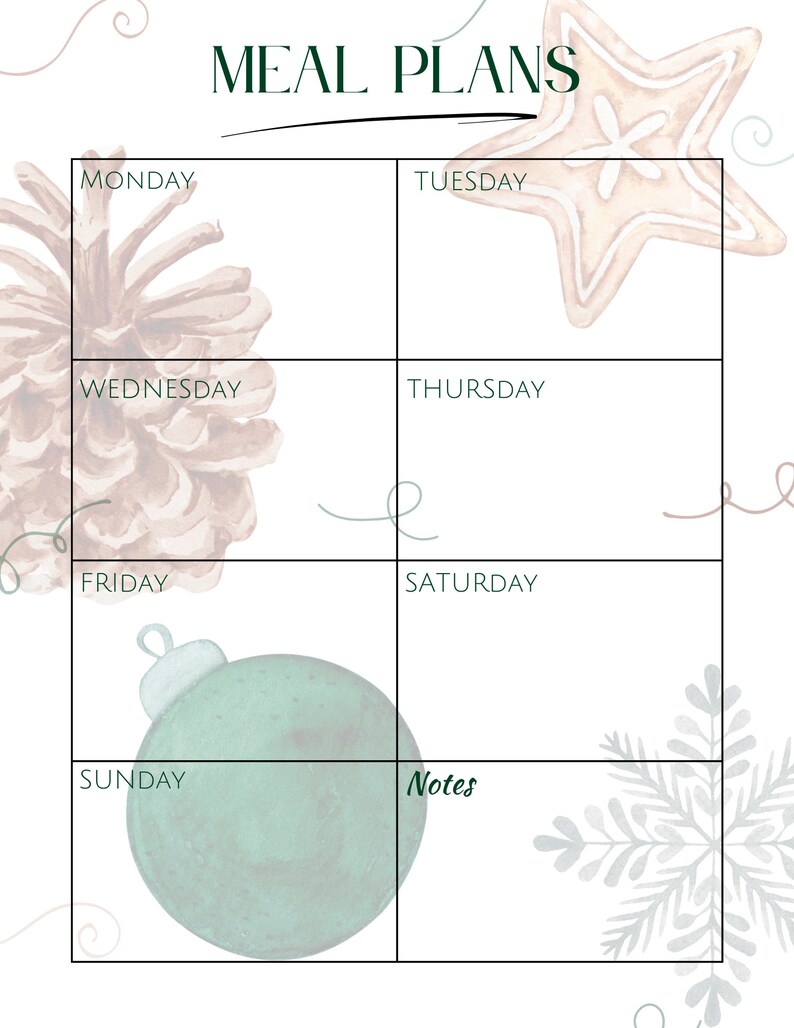 Cute Christmas Planners and Notes Package - Etsy
