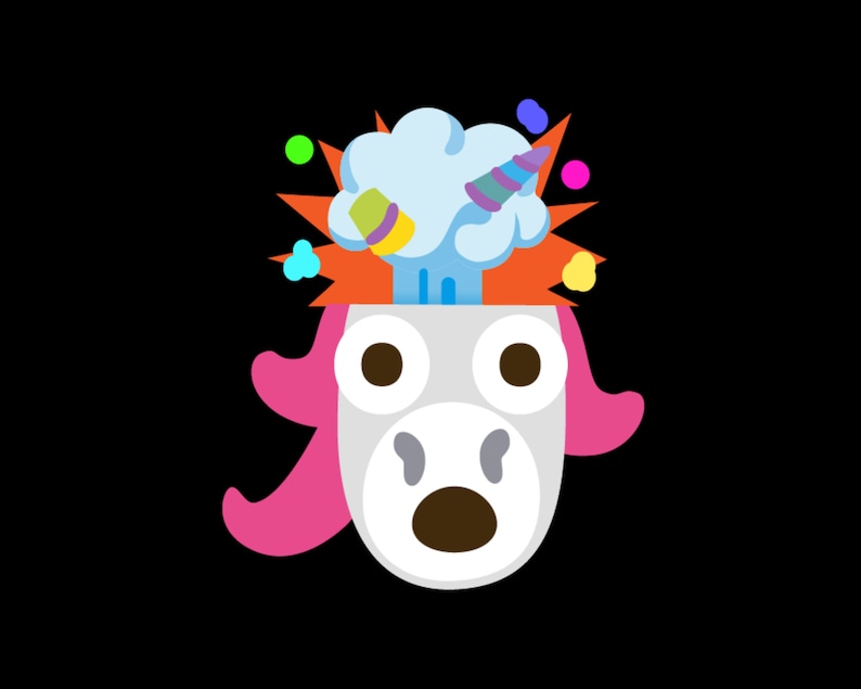 Instant Download Print Emoji SVG PNG JPEG Vector Exploded Head Mind ...