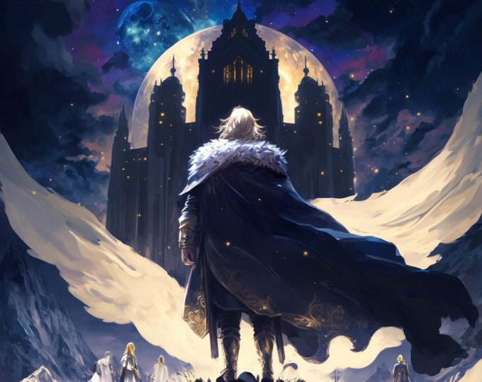 Dimitri: King Under Azur Moons -- Fire Emblem 3 Houses Inspired AI Poster - Etsy