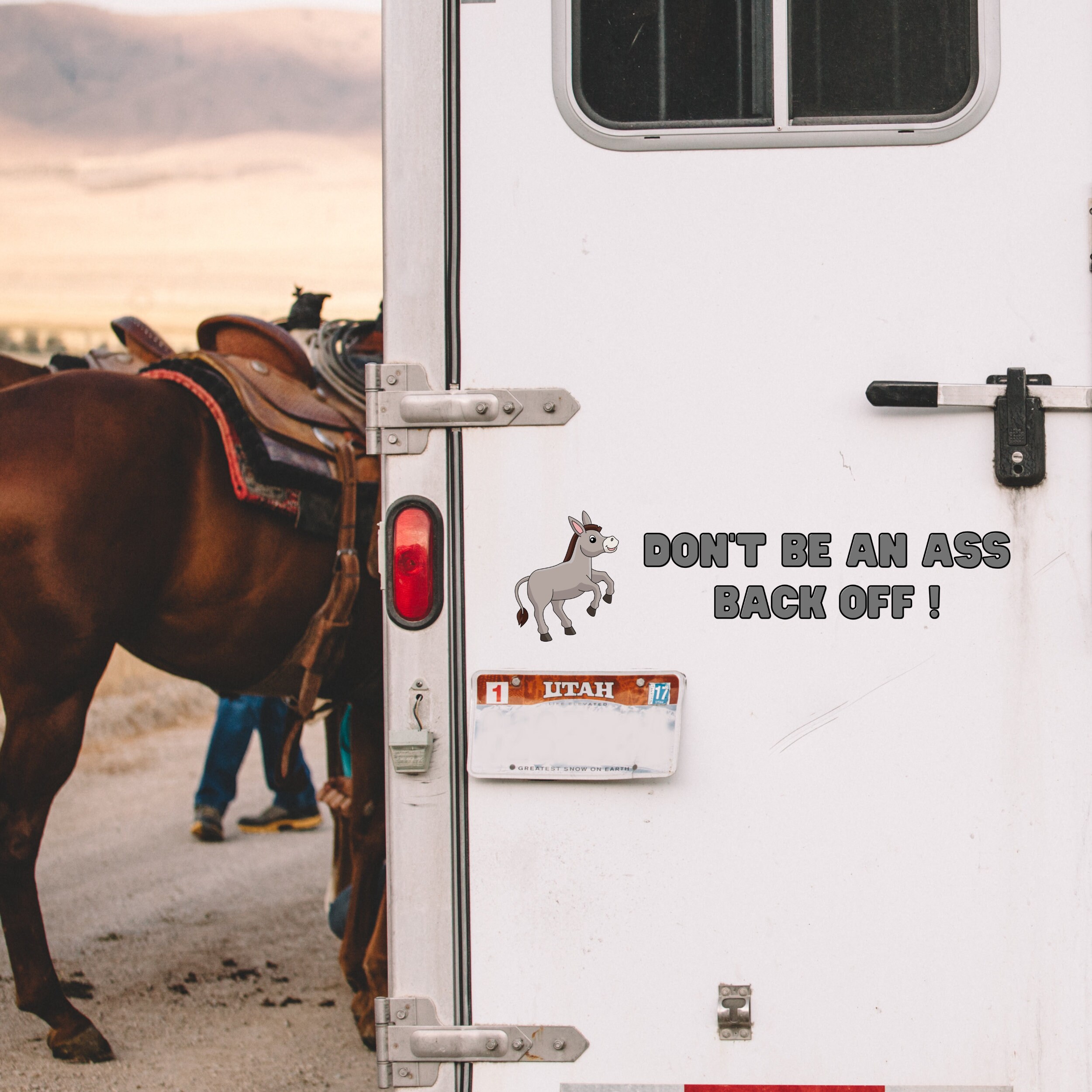 Horse Trailer Bumper Sticker for Horse Trailer Equestrian Sticker for ...