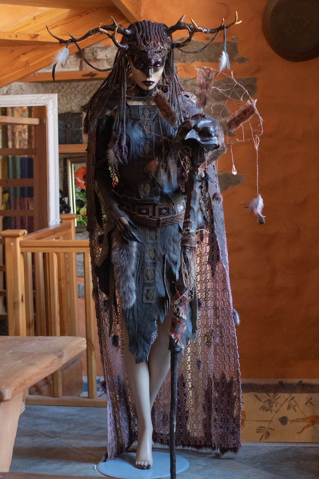 OOAK Art Steampunk Costume shamanka Handmade Cosplay Costume Exclusive ...