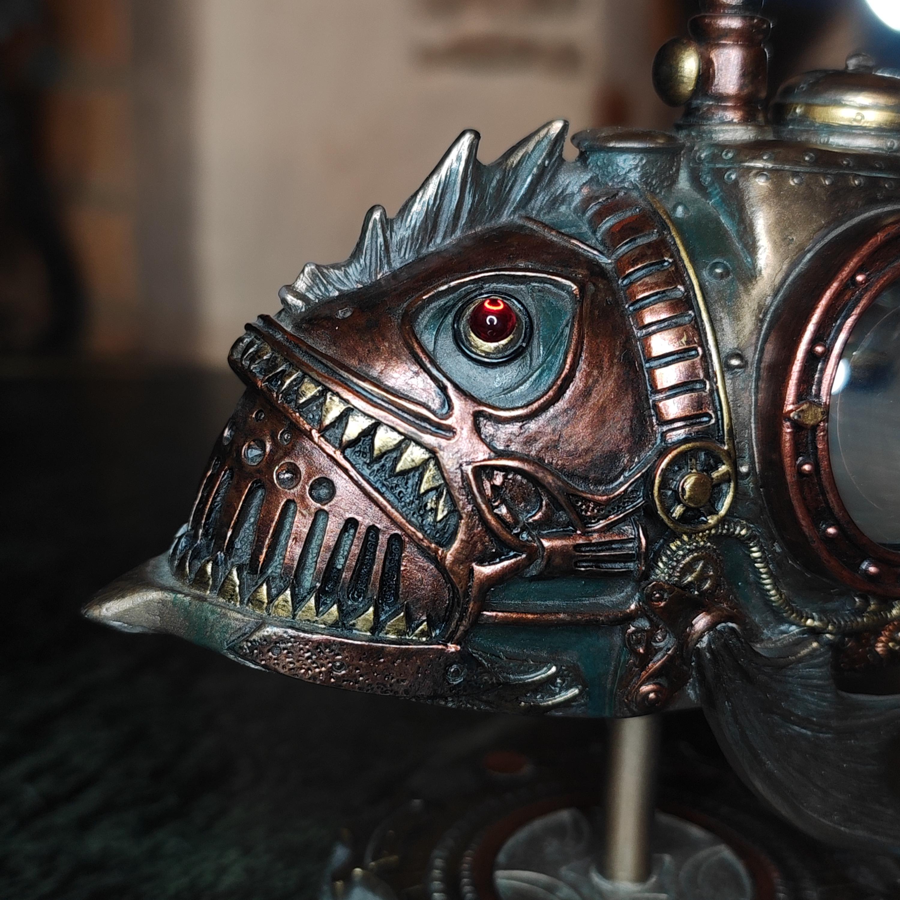 OOAK Welded Metal Steampunk Art Doll angler Fish Exclusive Art Doll ...