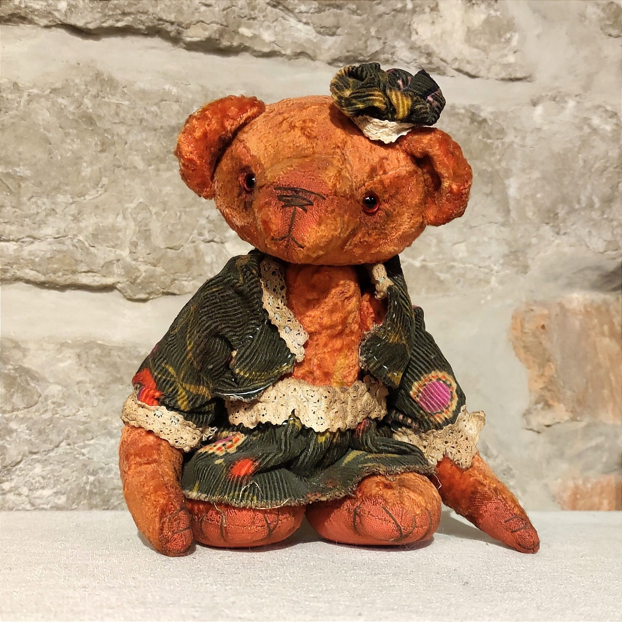 Handmade Art Teddy Doll Bug Bear OOAK Art Doll Gift OOAK - Etsy