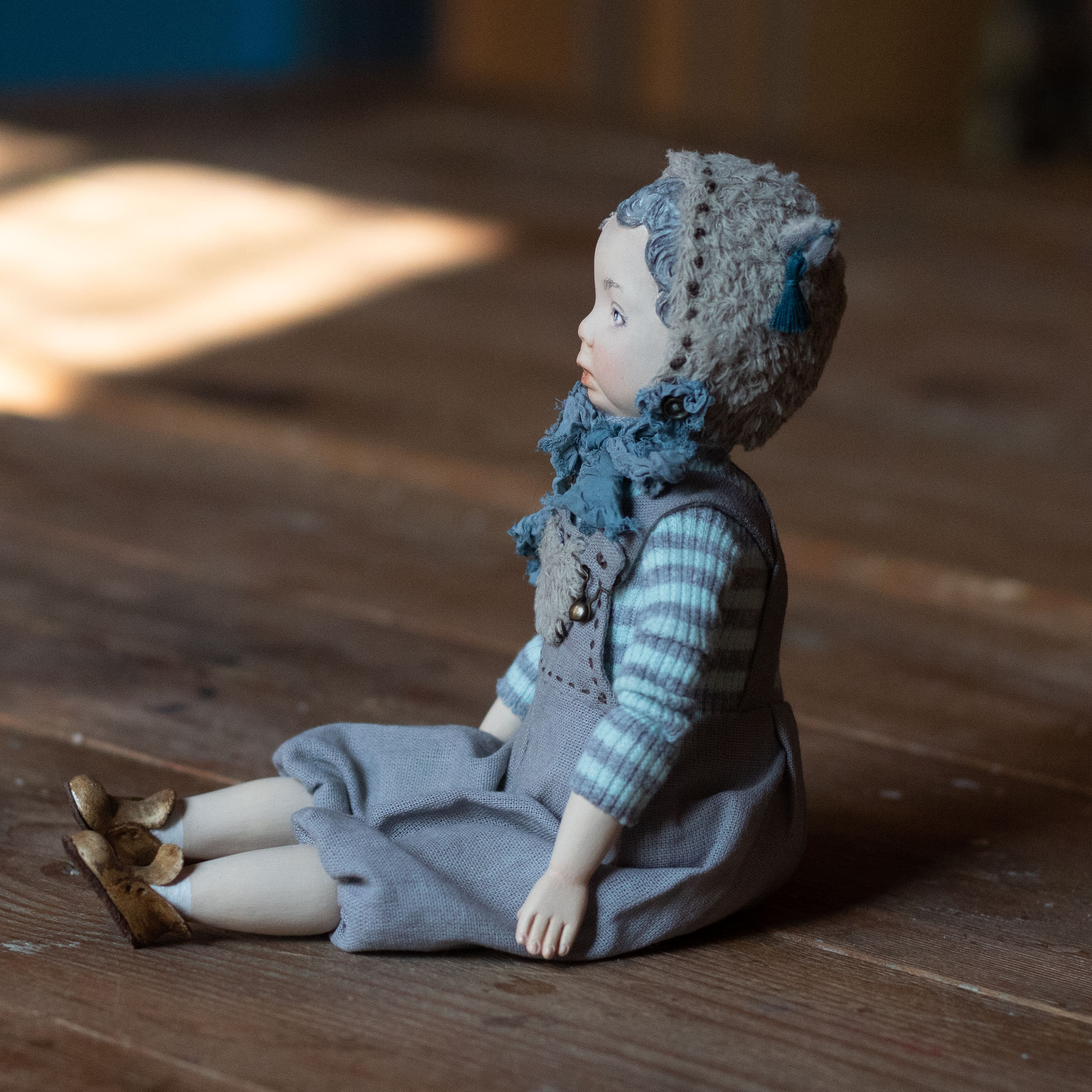 OOAK Handmade Art Doll baby Wolf Art Interior Doll Gift Art Doll Home ...