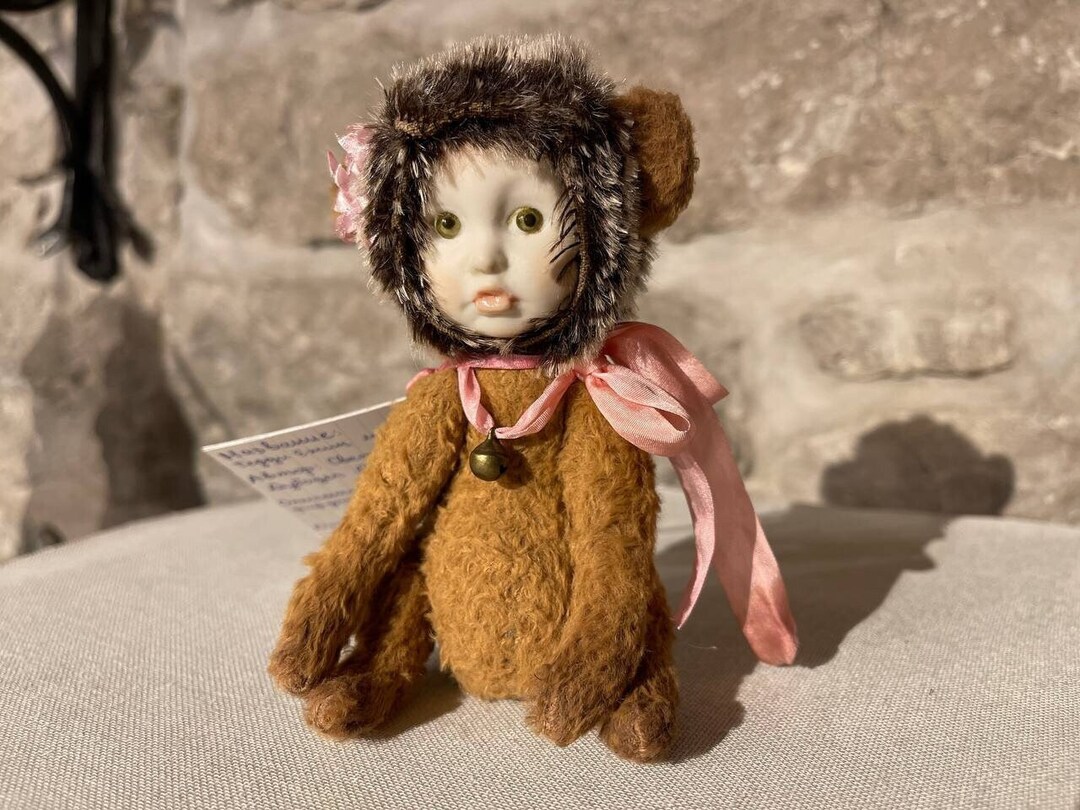 Handmade Art Doll Teddy Hedgehog Mini Gift Art Doll Exclusive Handmade ...