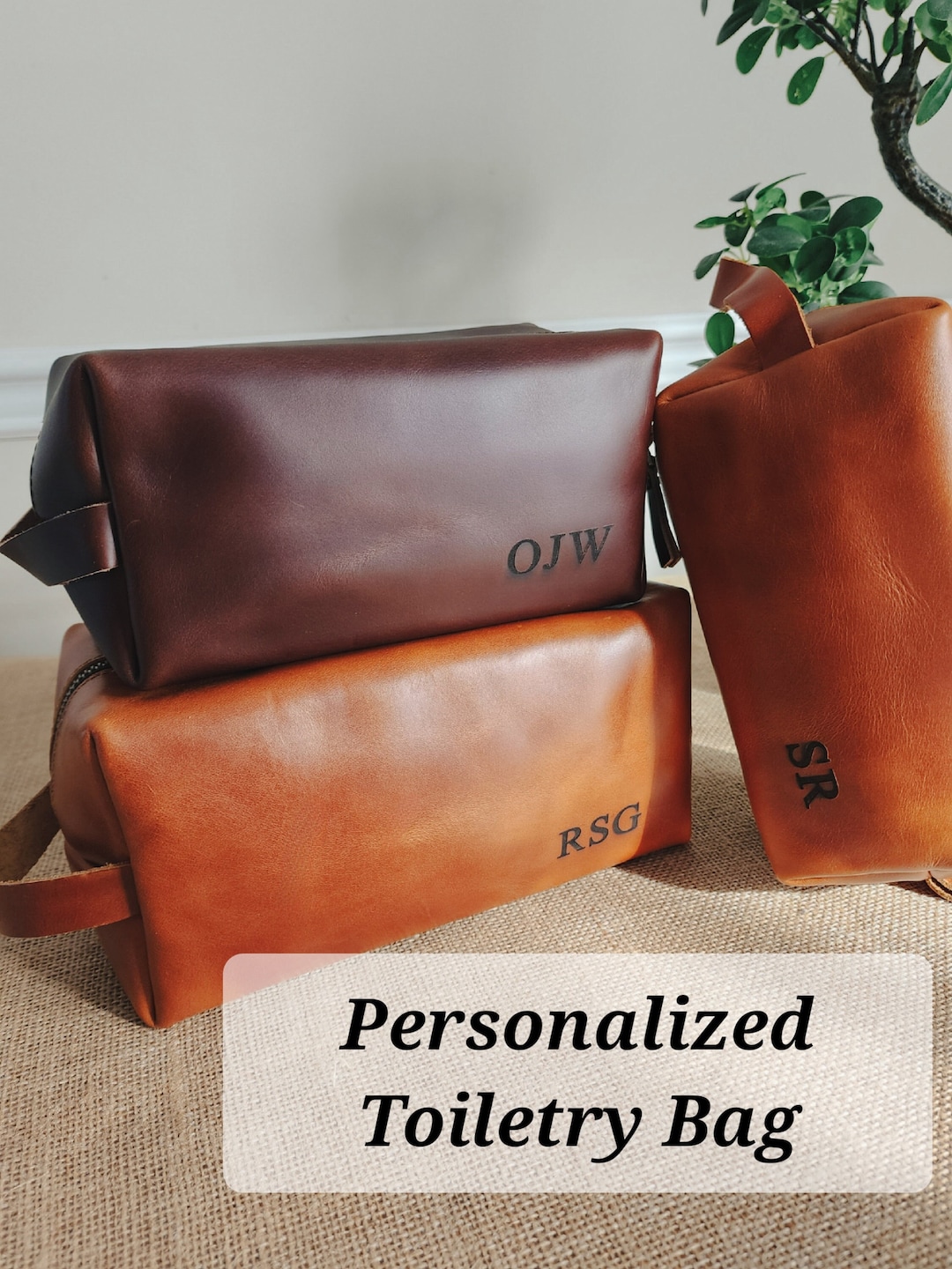 Personalized Travel Dopp Kit, Customized Leather Toiletry Bag ...