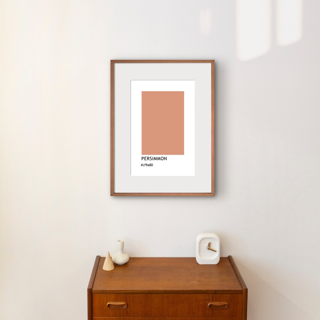 2024 Pantone Color of the Year, Persimmon Inspired Art Print, Instant ...