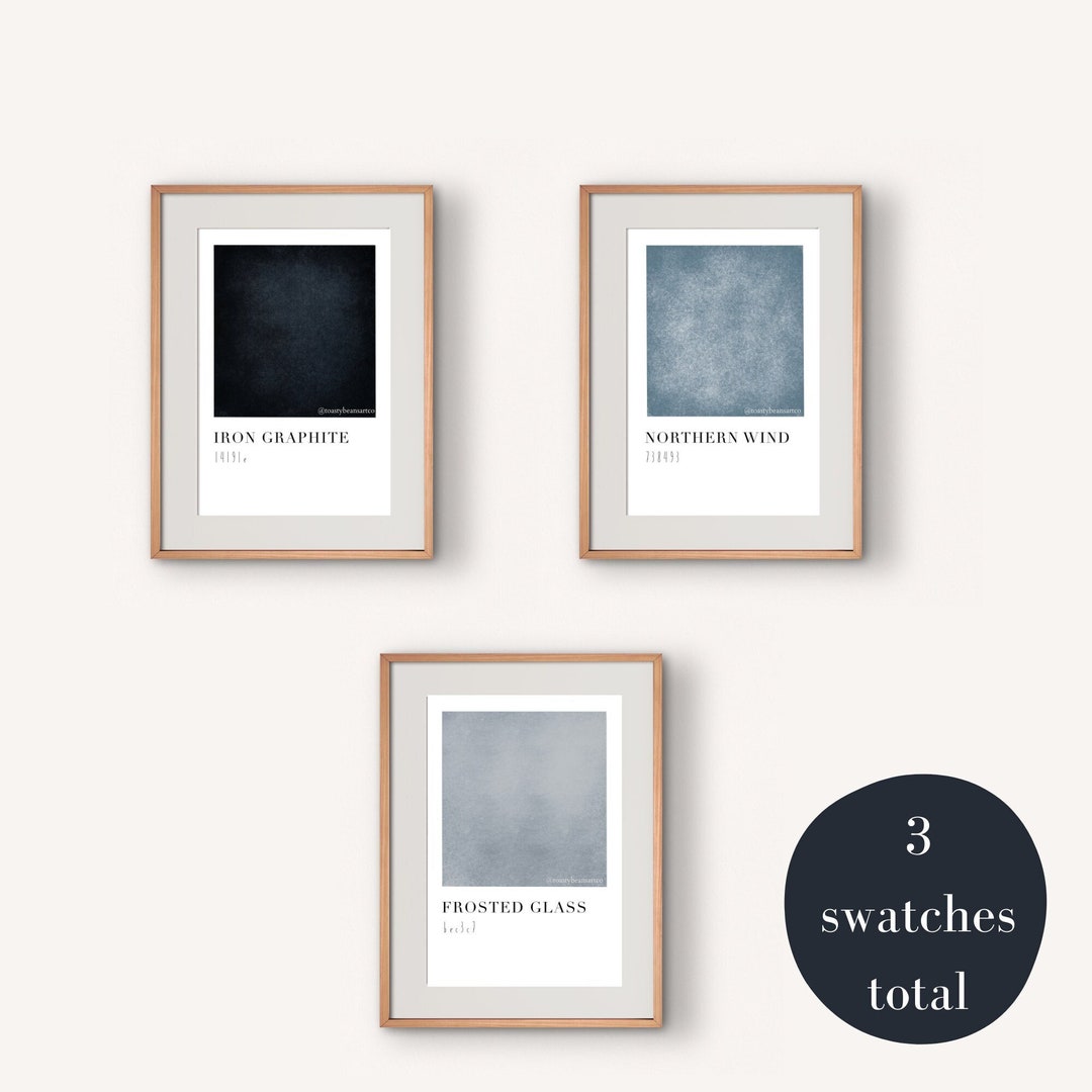 Set of 3 Prints, Instant Download, Pantone Style Wall Art, Print Set ...