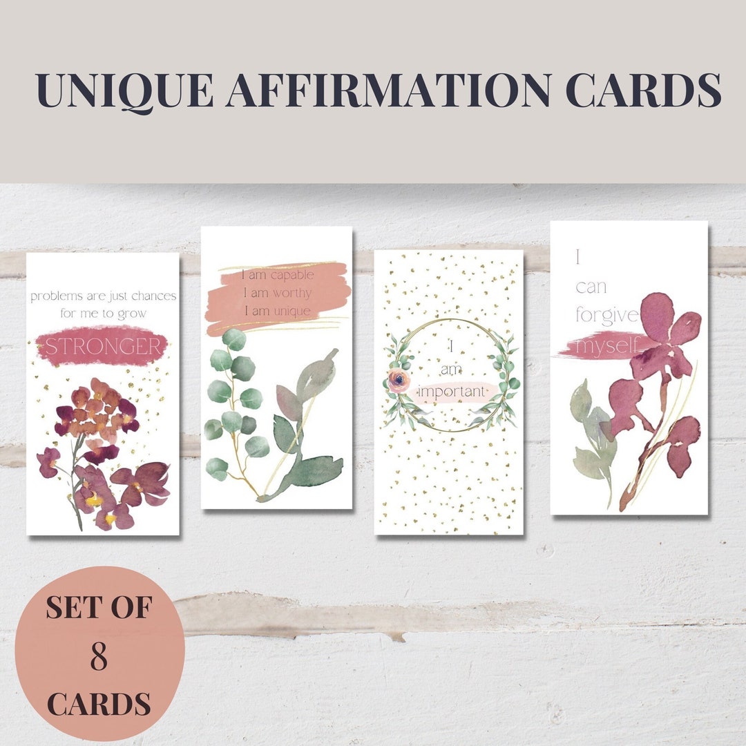 Printable Affirmation Cards Botanical Affirmation Cards - Etsy