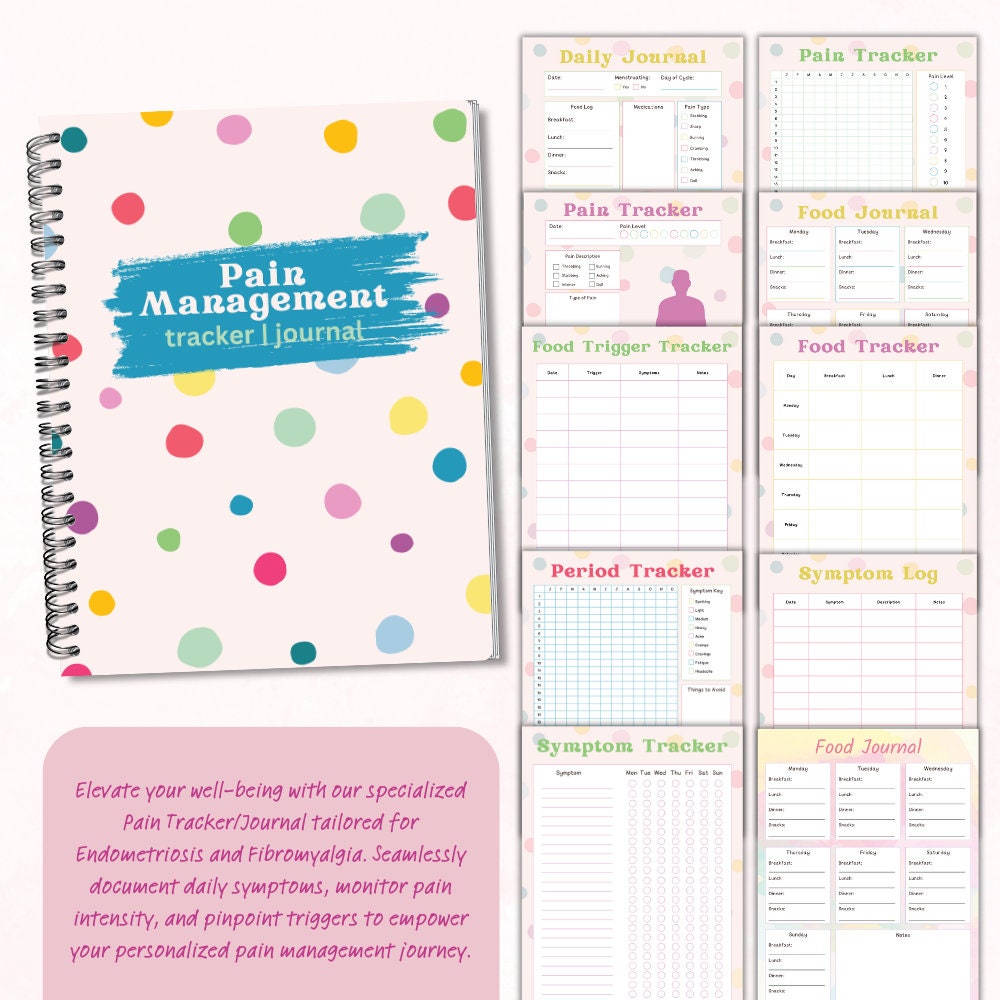 Printable Polka Dot Pain Management Tracker Journal PDF - Etsy