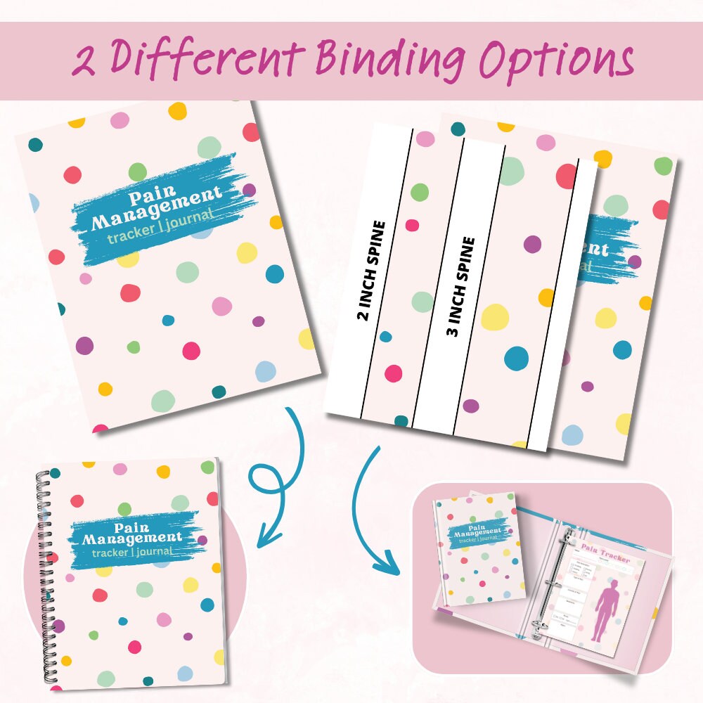 Printable Polka Dot Pain Management Tracker Journal PDF - Etsy