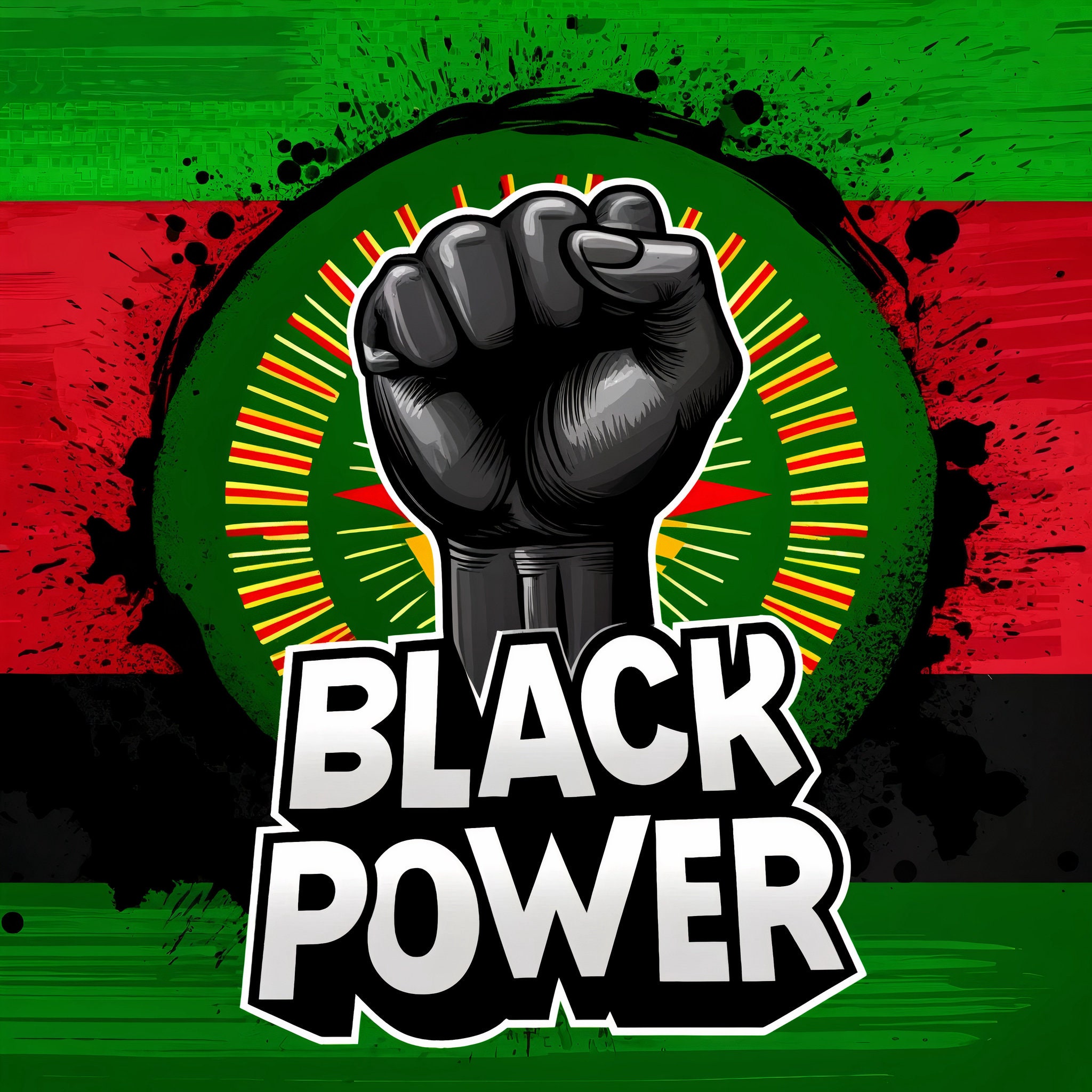 Black Power PNG - Etsy