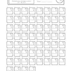 MULTIPLICATION Timed Tests (85 Days) With Answer Key - Learn ...