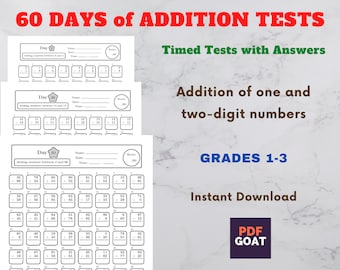 Adding 3 Single Digit Numbers Worksheets - Math Timed Test Addition ...