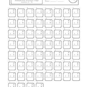 MULTIPLICATION Timed Tests (85 Days) With Answer Key - Learn ...