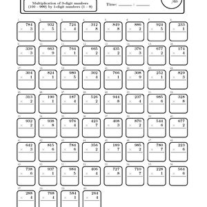 MULTIPLICATION Timed Tests (85 Days) With Answer Key - Learn ...
