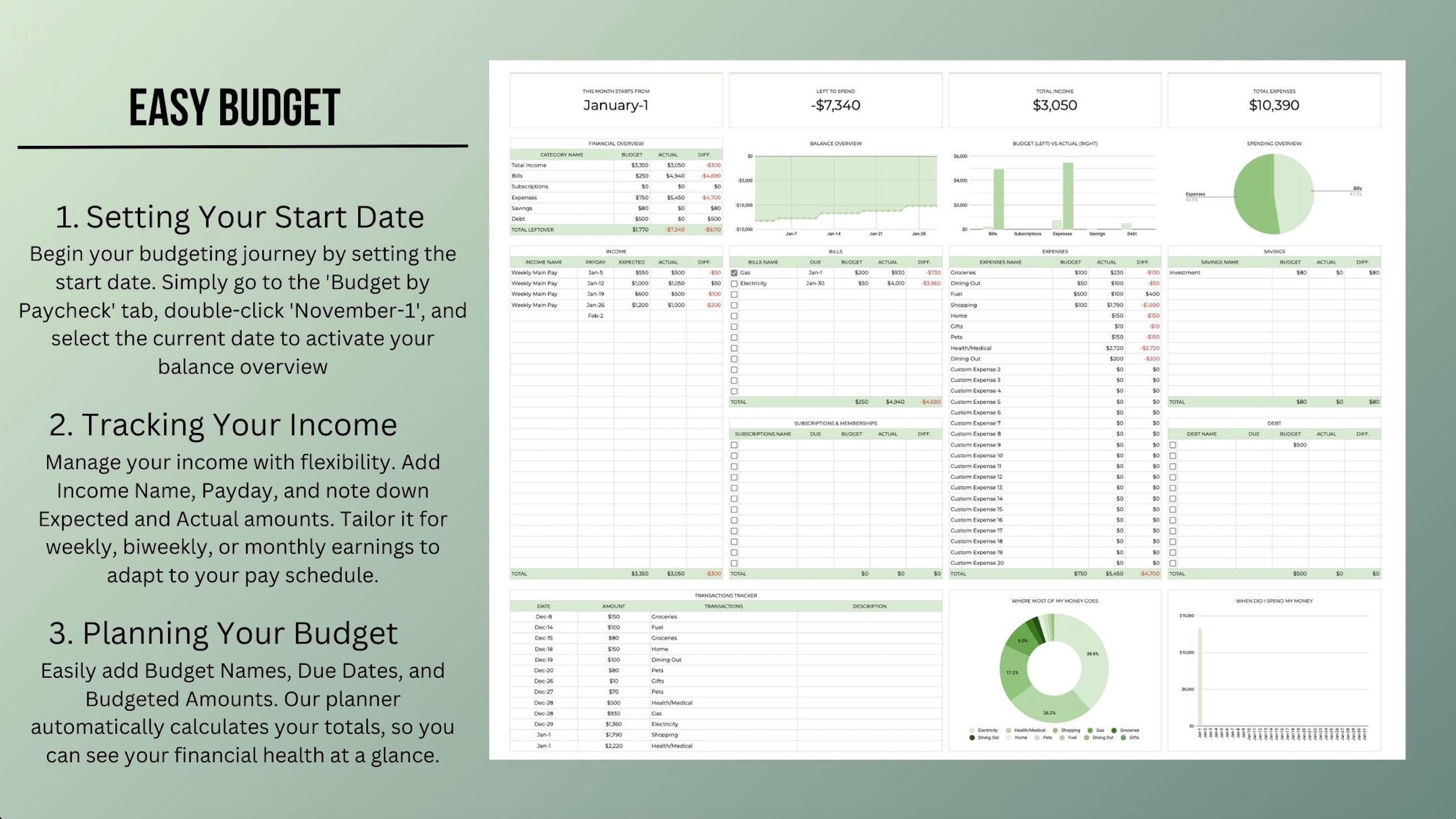 Simple & Smart Budget Planner Easy Financial Management in 3 Steps ...