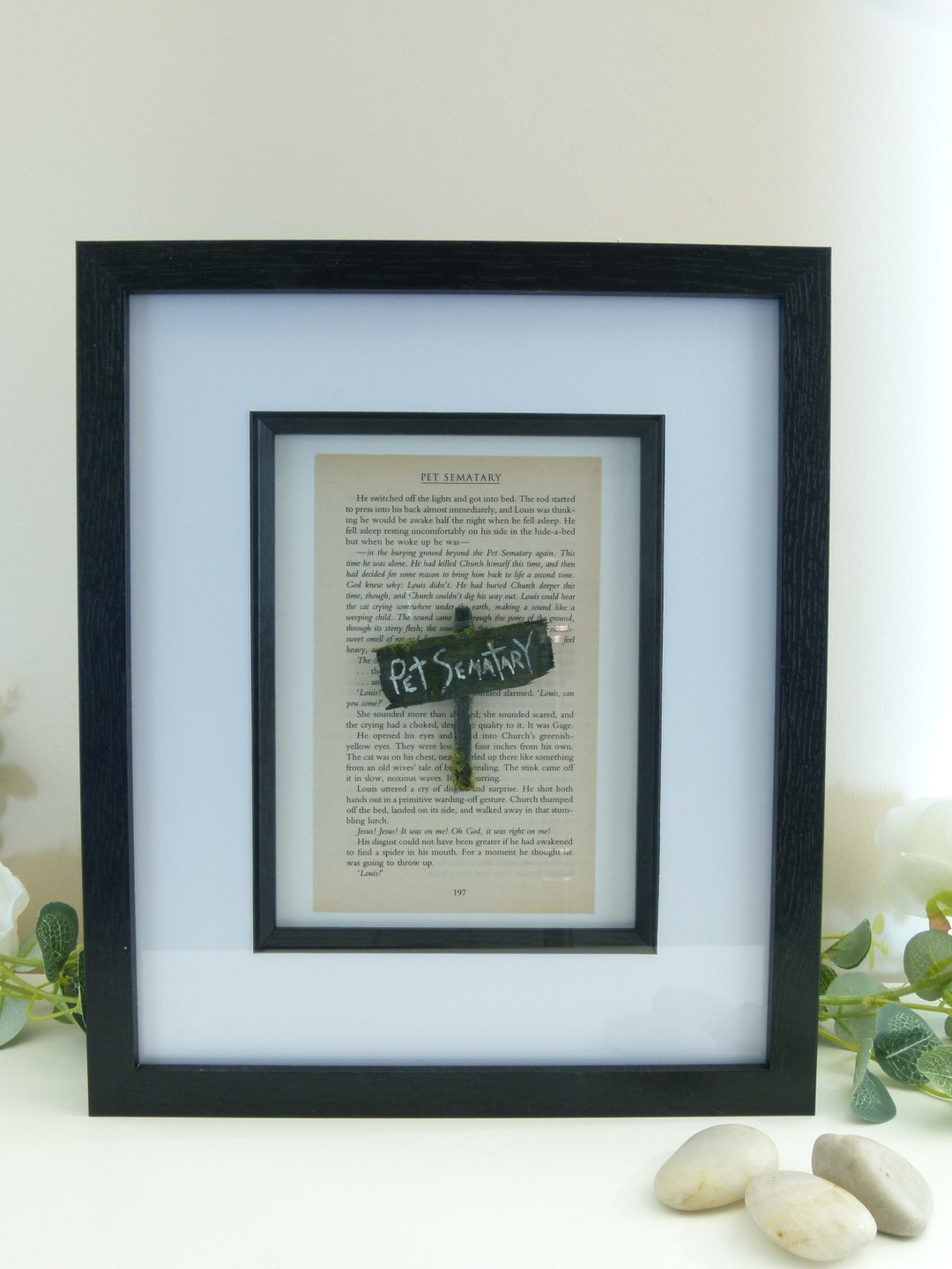 Pet Sematary - Stephen King - Wall Art - Original Framed Page With ...