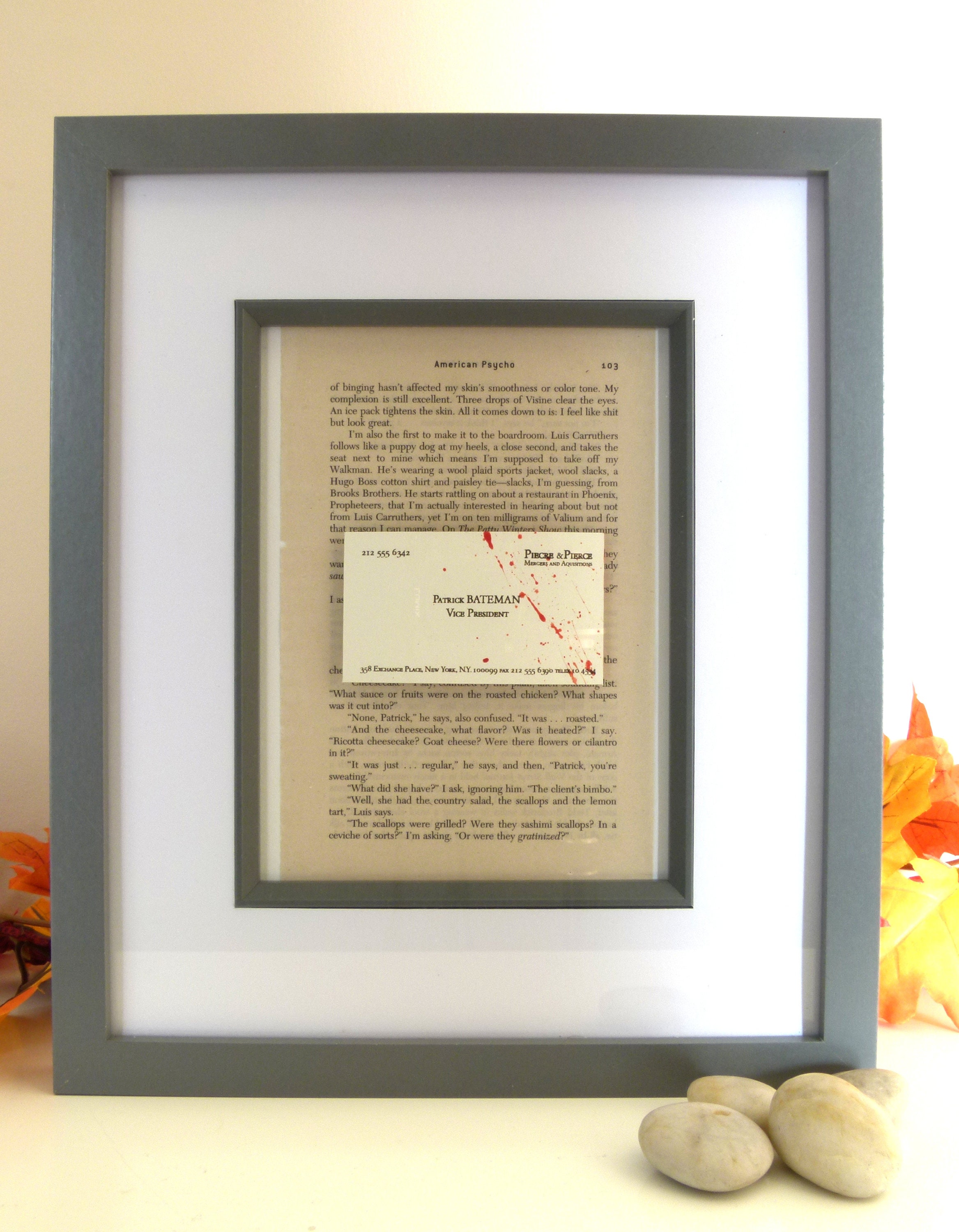 American Psycho - Wall Art - Framed Original Page W/ Patrick Bateman ...