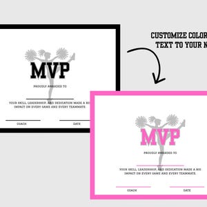 Cheerleading Award Certificates Printable Cheer Certificate Bundle ...