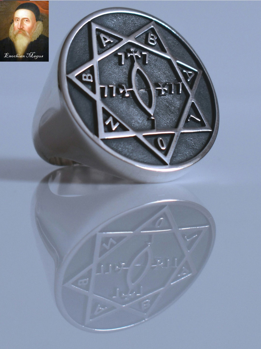 Star of Babalon Ring, 777, Thelema. - Etsy