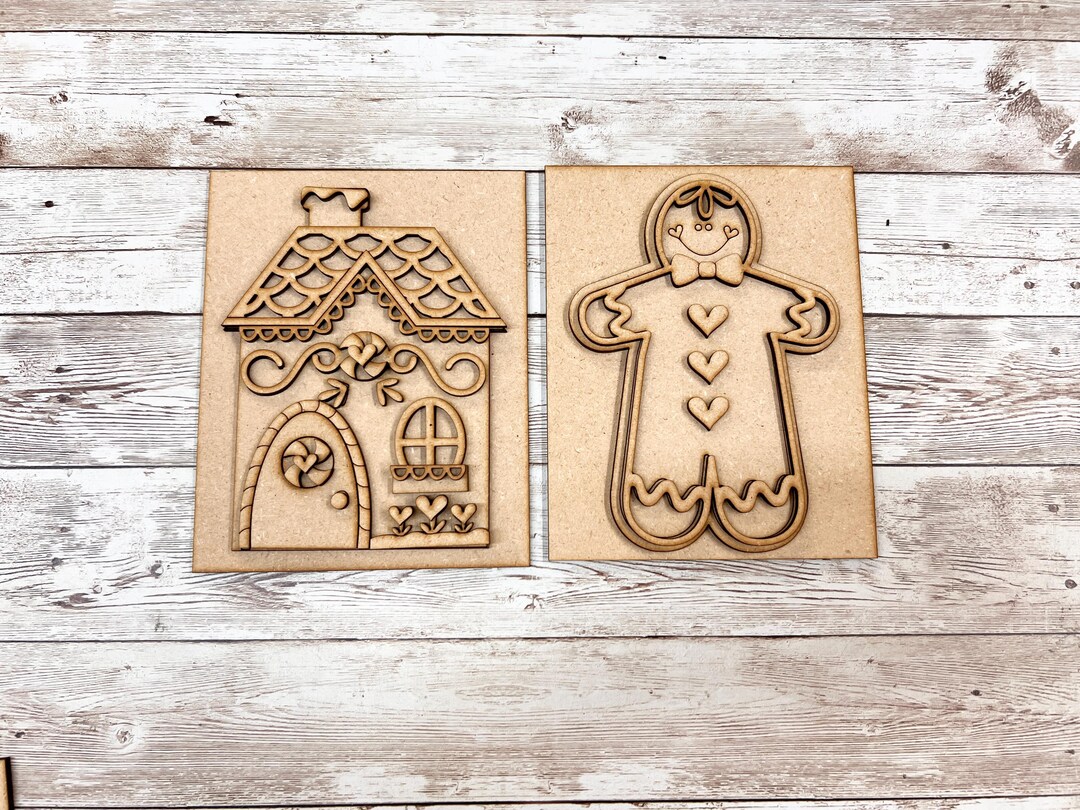 Gingerbread Signs, Gingerbread, Signs, Unfinished, DIY, Laser Cut ...