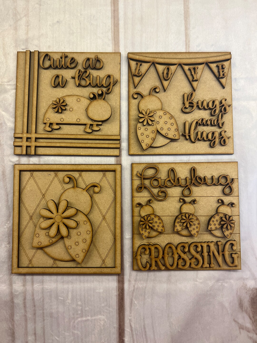 Interchangeable Ladder Ladybug Signs, Ladybug, 4.25" Tiles Ladder Signs ...