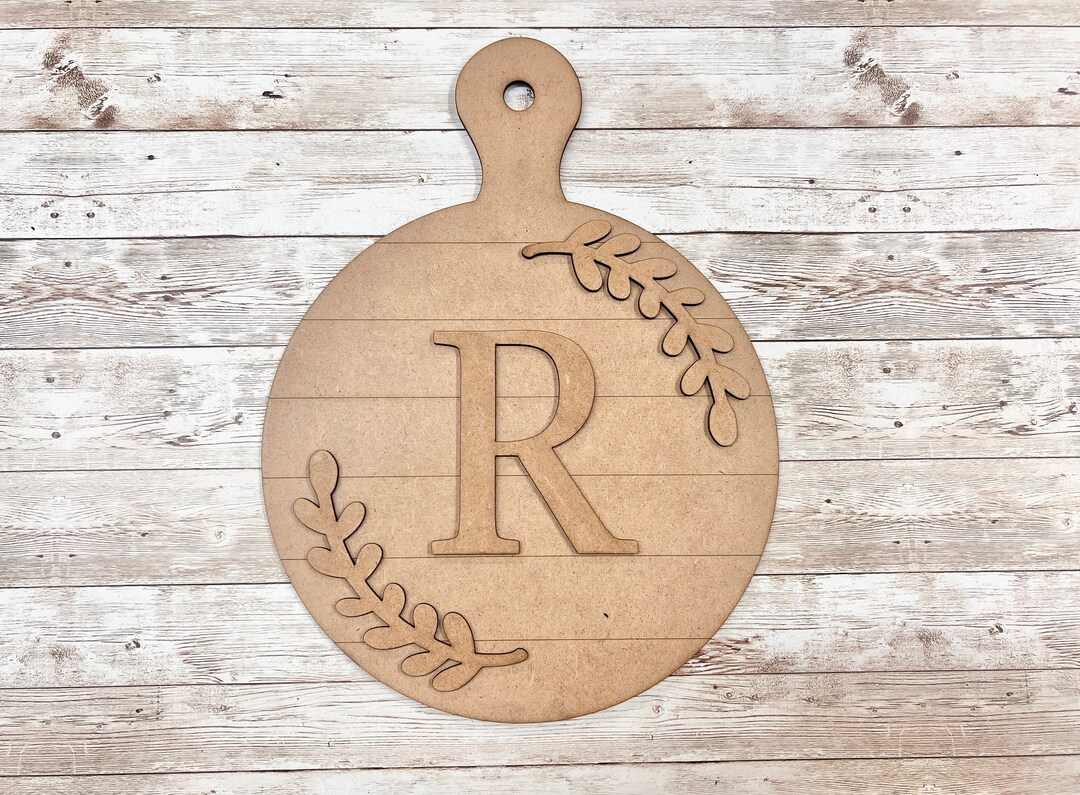 Breadboard Sign, Personalize With Letter, Unfinished, DIY, Laser Cut ...