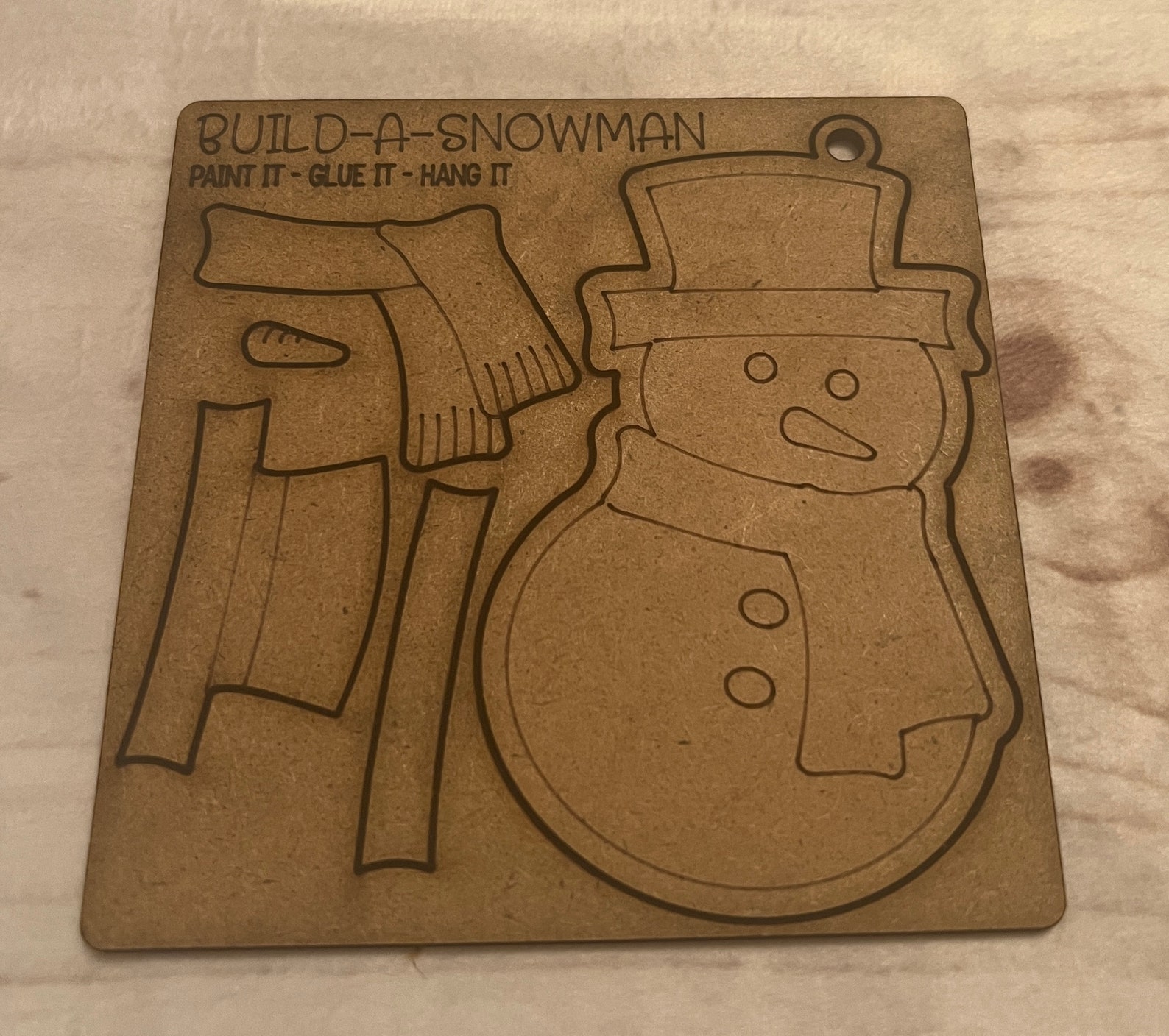 Build-a-snowman Craft Kit, Laser Cutout, Kids DIY Project - Etsy