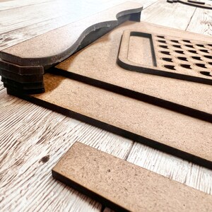 Breadboard Sign Holder, Unfinished, DIY, Laser Cut, Craft Kit ...