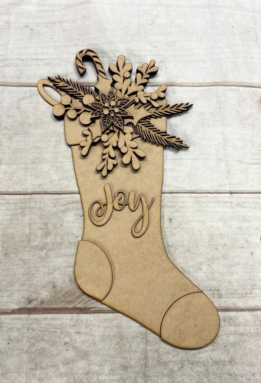 Floral Christmas Stocking, Stocking, Craft Kit, DIY Kit, Christmas ...